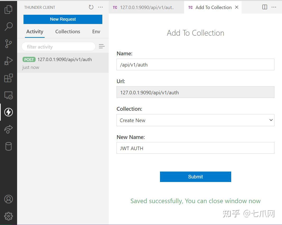 七爪源码：为您的 API 使用 Thunder Client VS Code Extension - 知乎