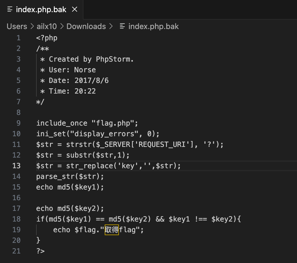 Bugku-CTF-备份是个好习惯（目录遍历，MD5==） - 知乎