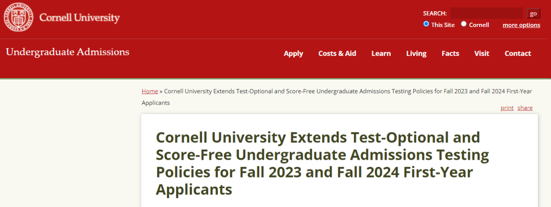 康奈尔大学官宣：2023年和2024年申请季无需提交SAT/ACT成绩！ - 知乎