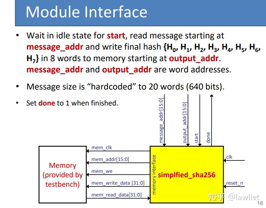 快速入门数字芯片设计，UCSD ECE111（六）SHA256哈希算法的状态机实现 - 知乎