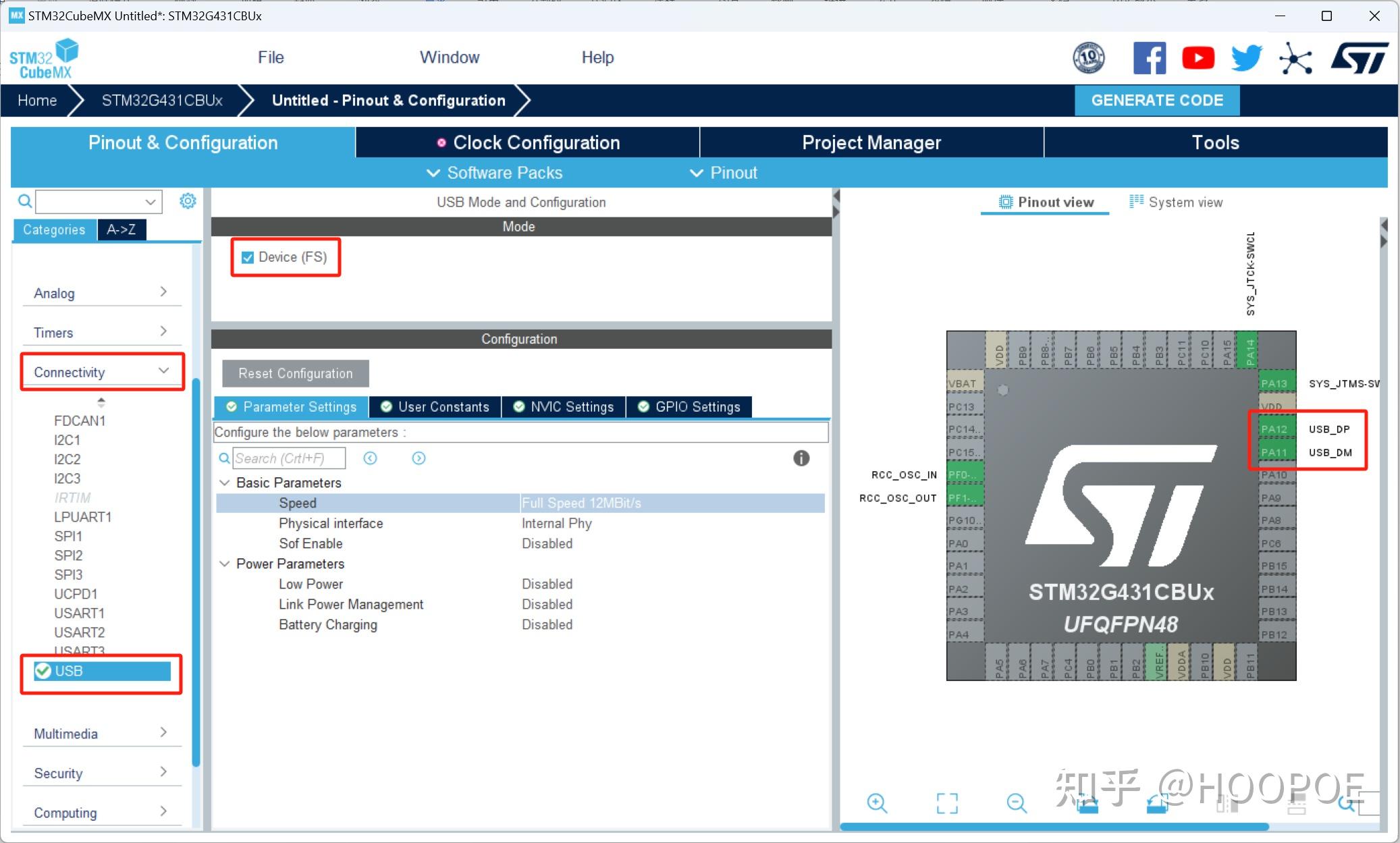 基于STM32G431快速开发USB虚拟串口设备 - 知乎