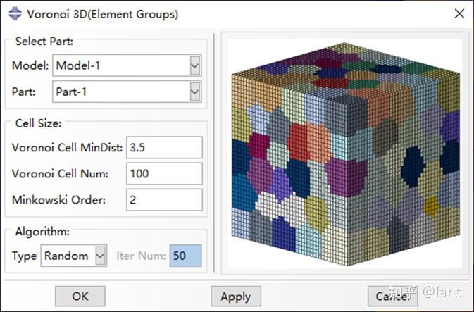 一个好用的Abaqus晶体塑性模型生成插件-Voronoi模型 - 知乎
