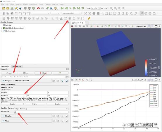 FLAC3D结果在Paraview中后处理(3)-切片、测点测线、动图 - 知乎