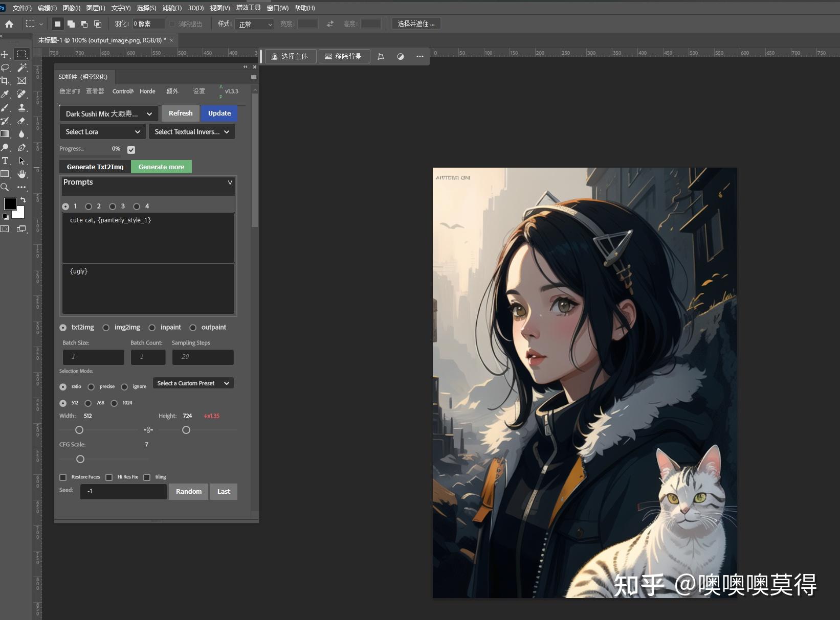 PS中使用Stable Diffusion 最强AI绘图插件-Auto.Photoshop.SD.plugin_v1.3.3 - 知乎
