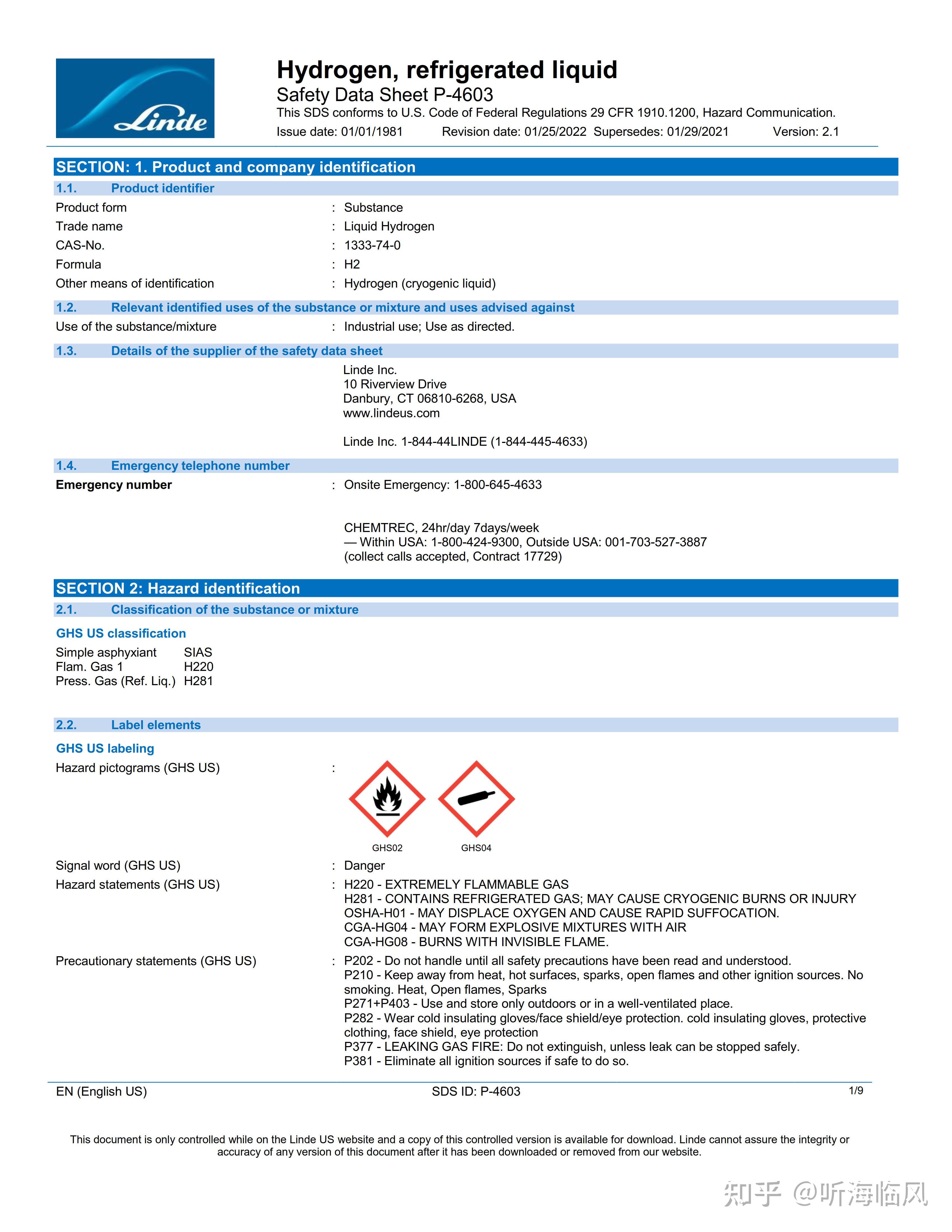 氢安全系列之十三：氢气特性 - 知乎