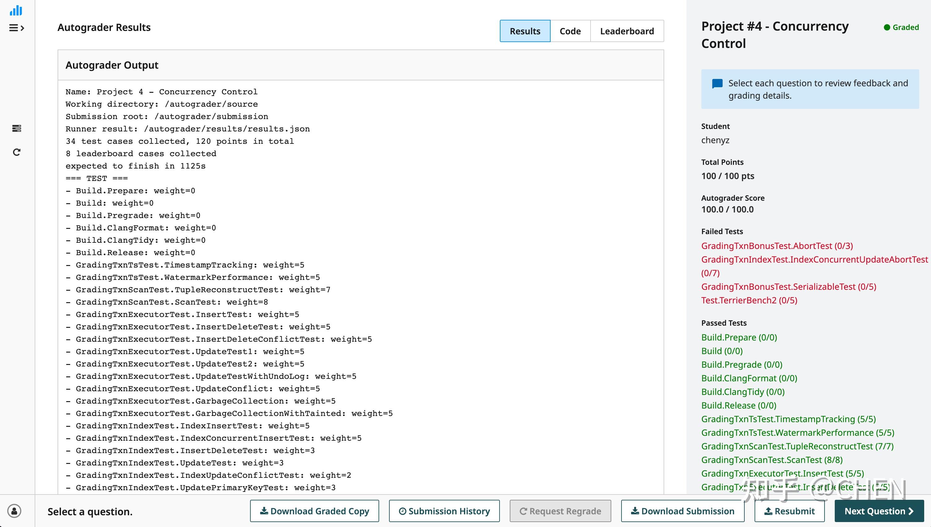 CMU15-445 2023 Fall Project#4 - Concurrency Control - 知乎