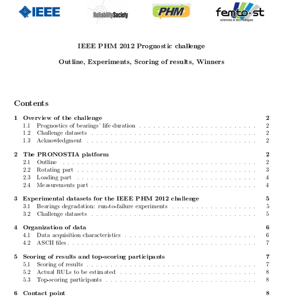 IEEE PHM 2012竞赛数据集 - 知乎