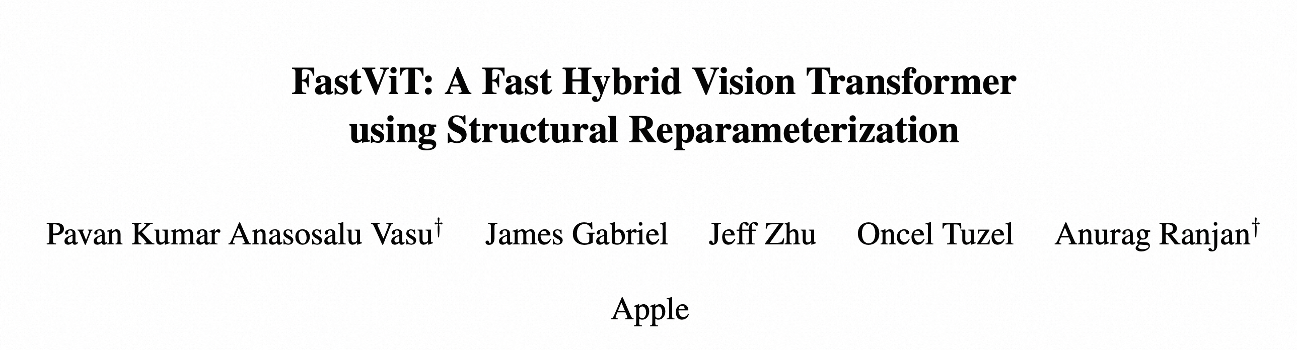 FastViT 论文阅读 - 知乎