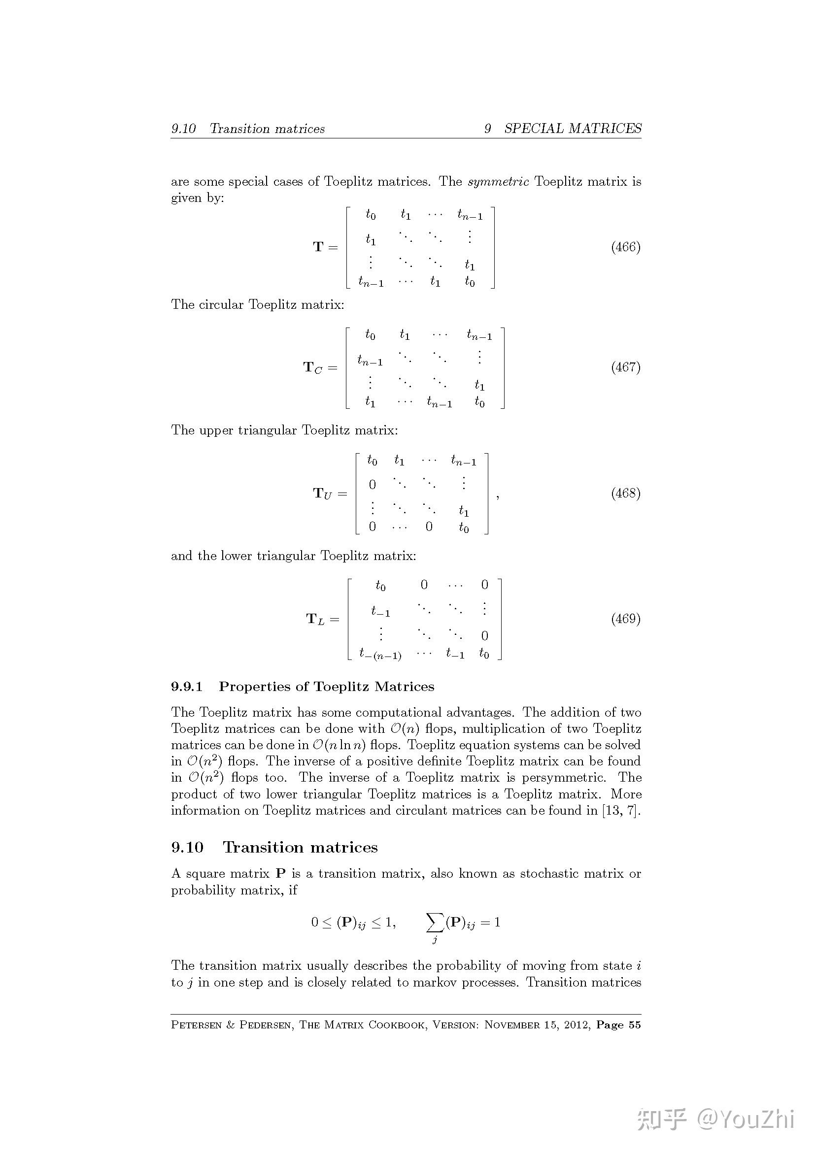 矩阵微积分公式查表(The Matrix Cookbook) - 知乎