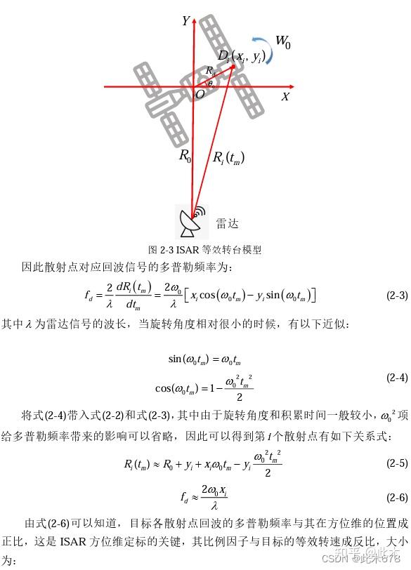 【ISAR成像定标方法（1）—转台目标的RD成像算法MATLAB仿真】 - 知乎