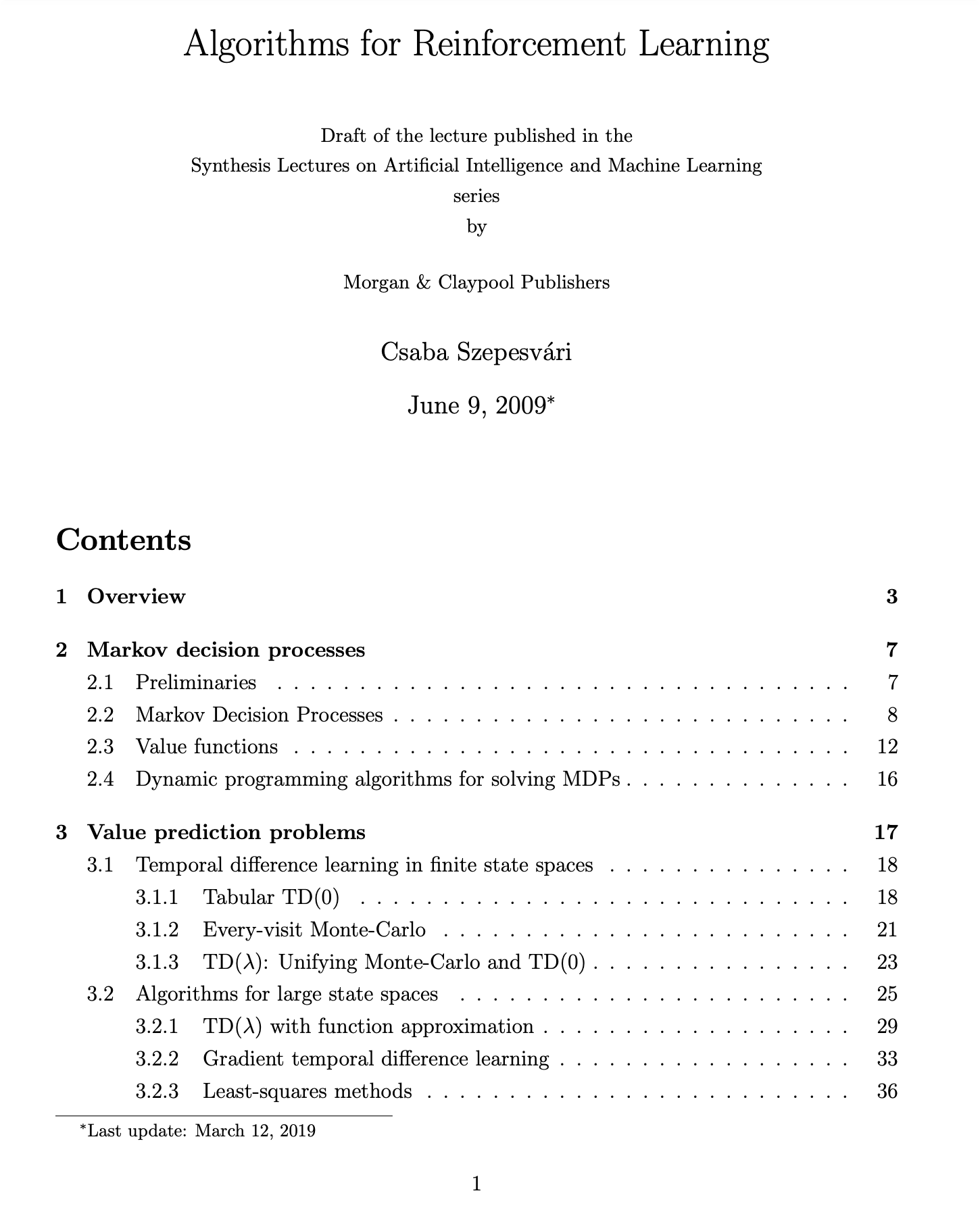 【强化学习算法笔记,98页pdf】algorithms For Reinforcement Learning 知乎