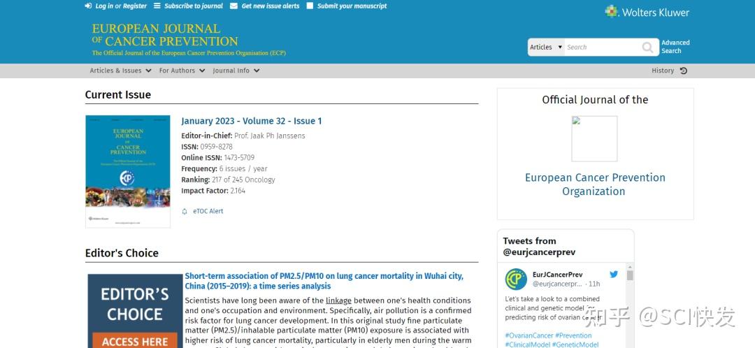 SCI期刊分析：最快9天可接收！肿瘤学JCR4区，无版面费 - 知乎