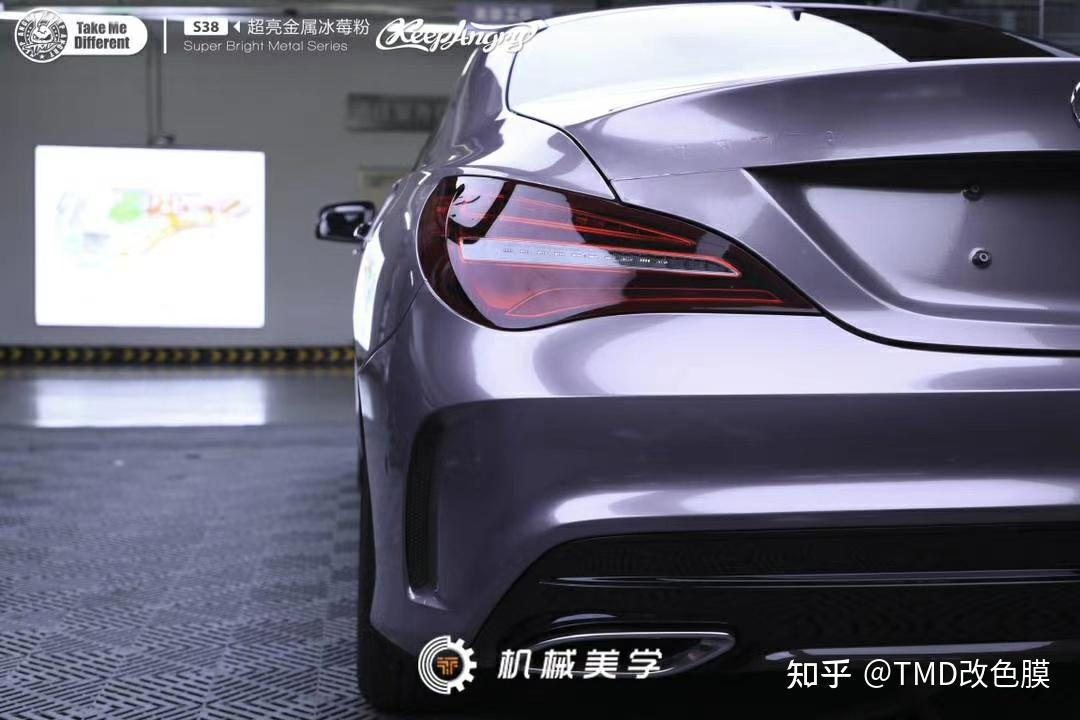 女神夏季限定款？奔驰CLA超亮金属冰莓粉改色膜-TMD潮牌 - 知乎