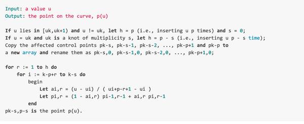 NURBS曲线DeBoor算法(Grasshopper数学插件) - 知乎