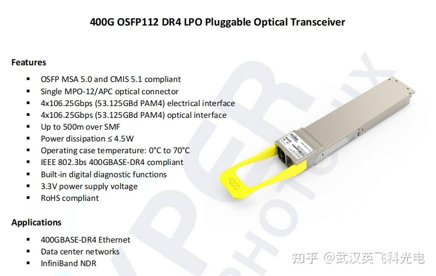 揭秘LPO光模块：800G和400G高性能传输解决方案 - 知乎