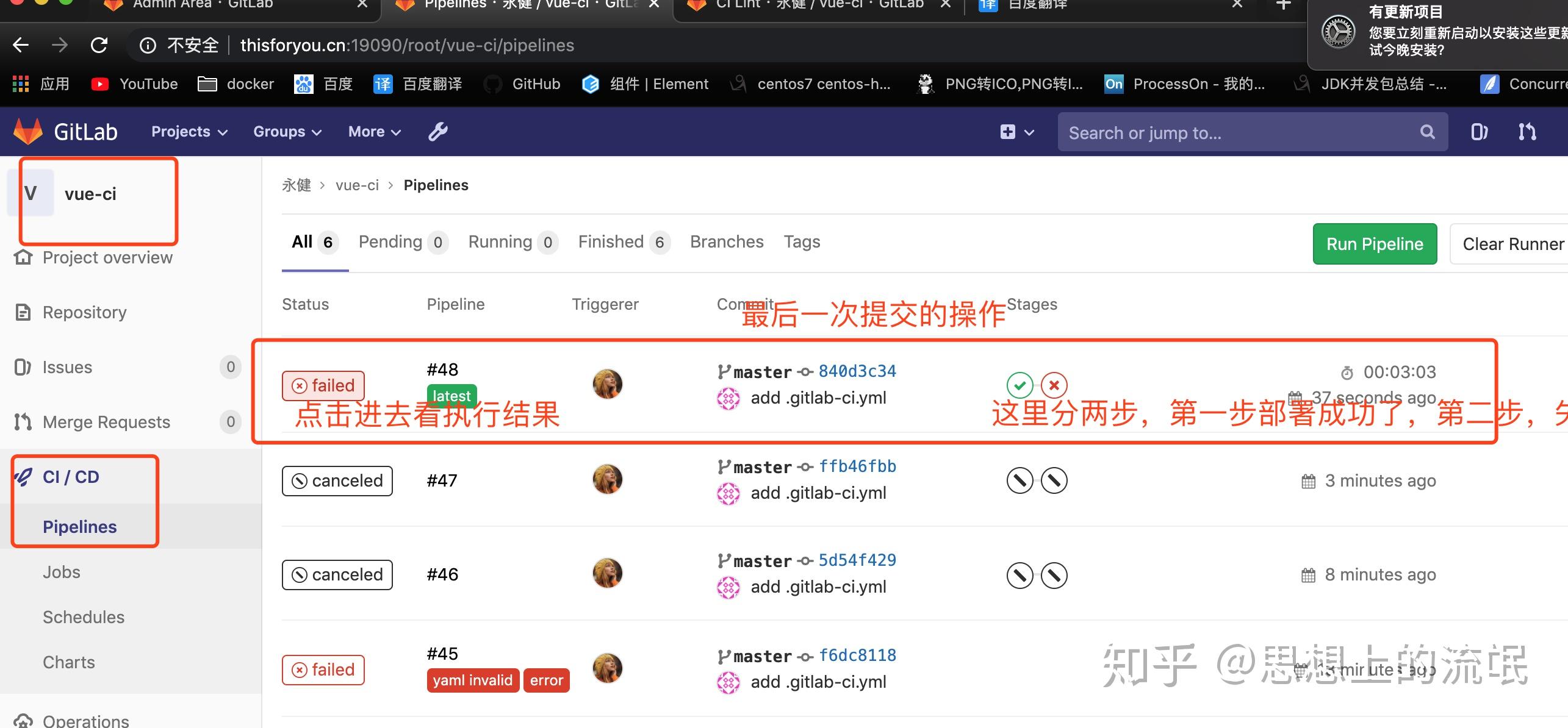 gitlab-ci&gitlab-runner完整自动化部署过程 - 知乎