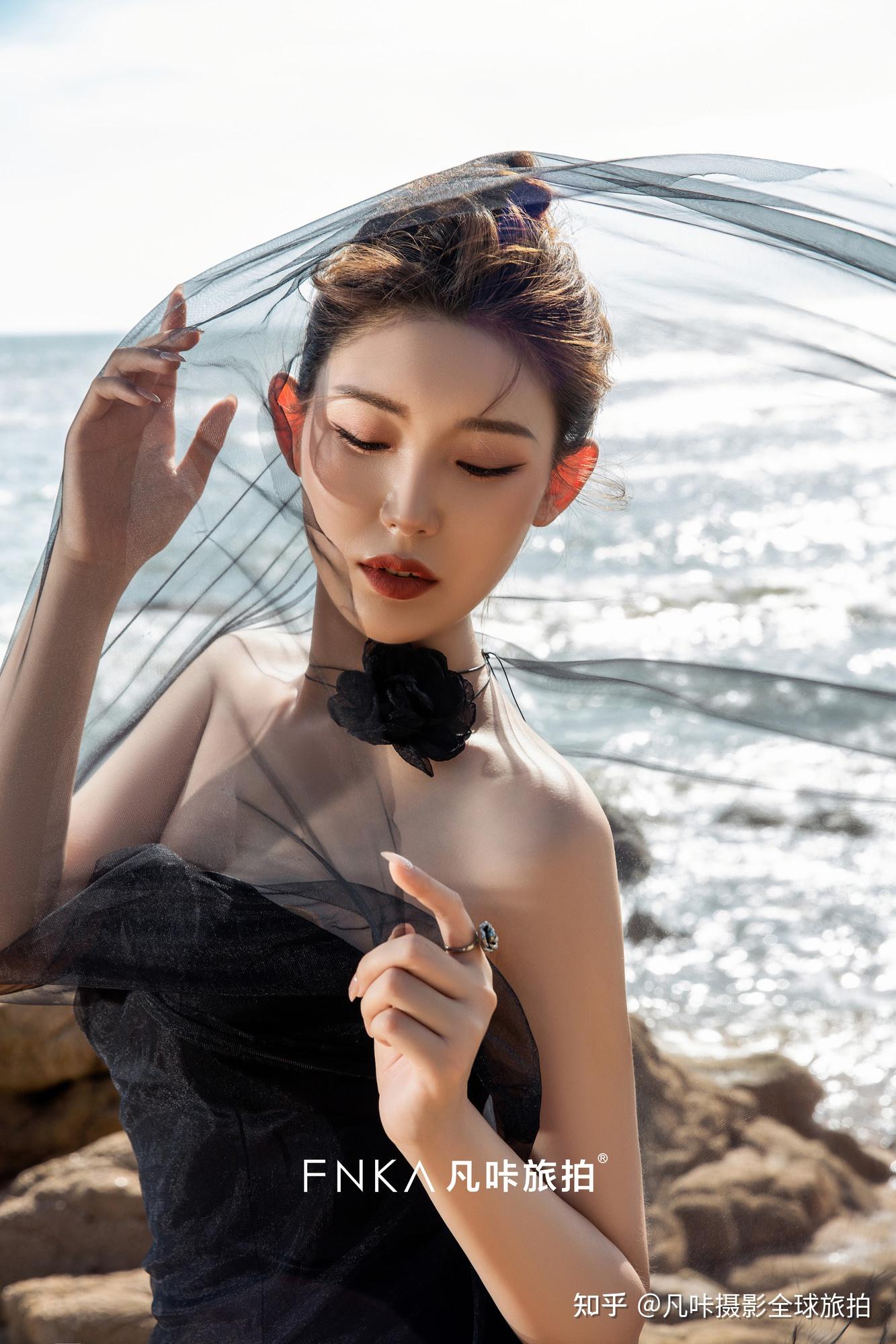 一定要拍海景礁石婚纱照🌊无法拒绝的黑纱 知乎