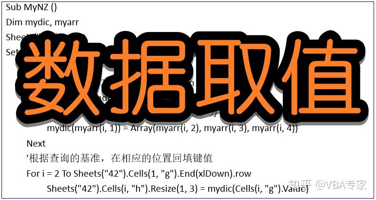 Vba数组与字典,数据单条件匹配之方法 知乎