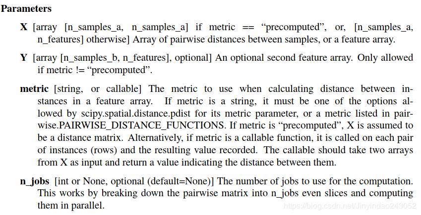 sklearn距离度量metrics.pairwise_distances - 知乎