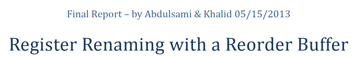 基于ROB的Register Renaming（二） - 知乎