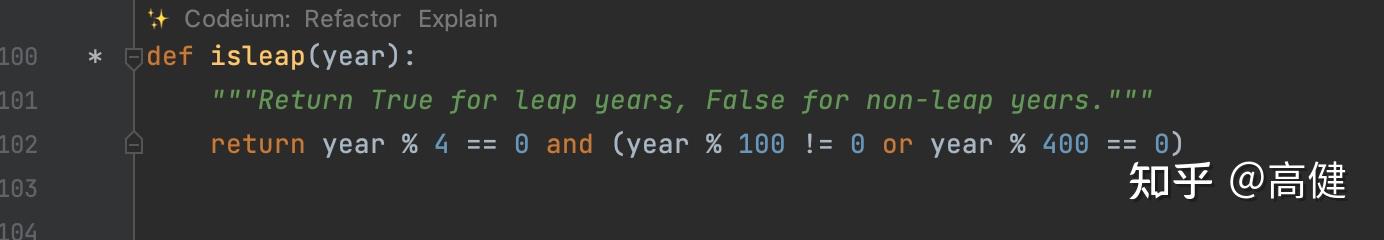 高健：使用Python 判断闰年的两种方法 - 知乎