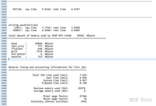 VASP学习记录(六)：VASP的输出文件OUTCAR - 知乎