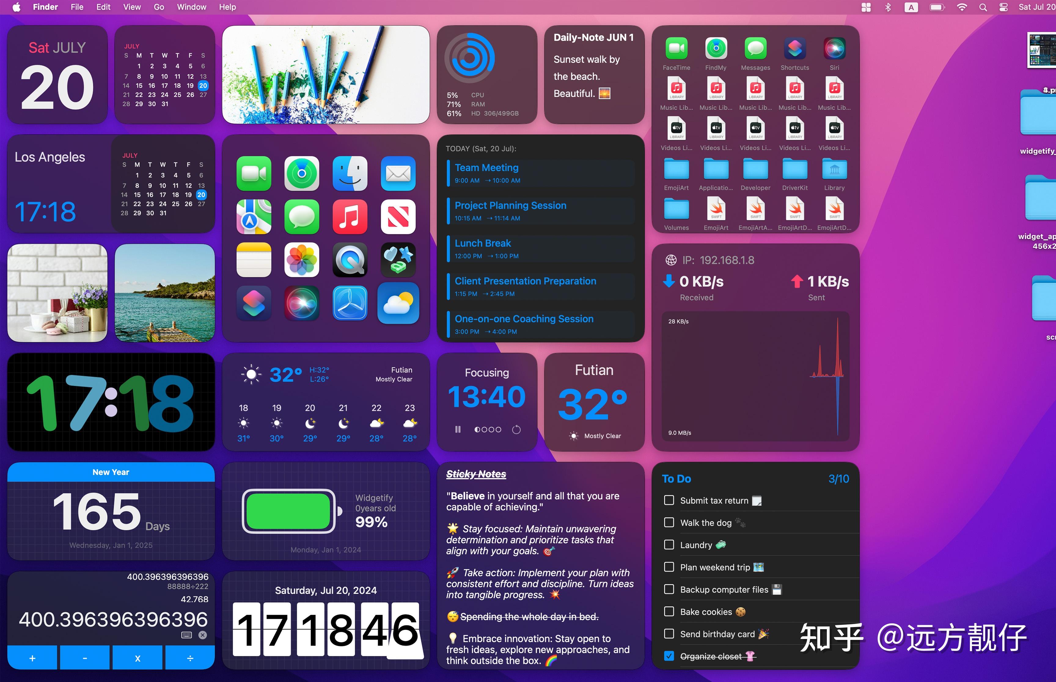 MacOS定制桌面小组件：Widgetify，比系统更简单方便使用 - 知乎