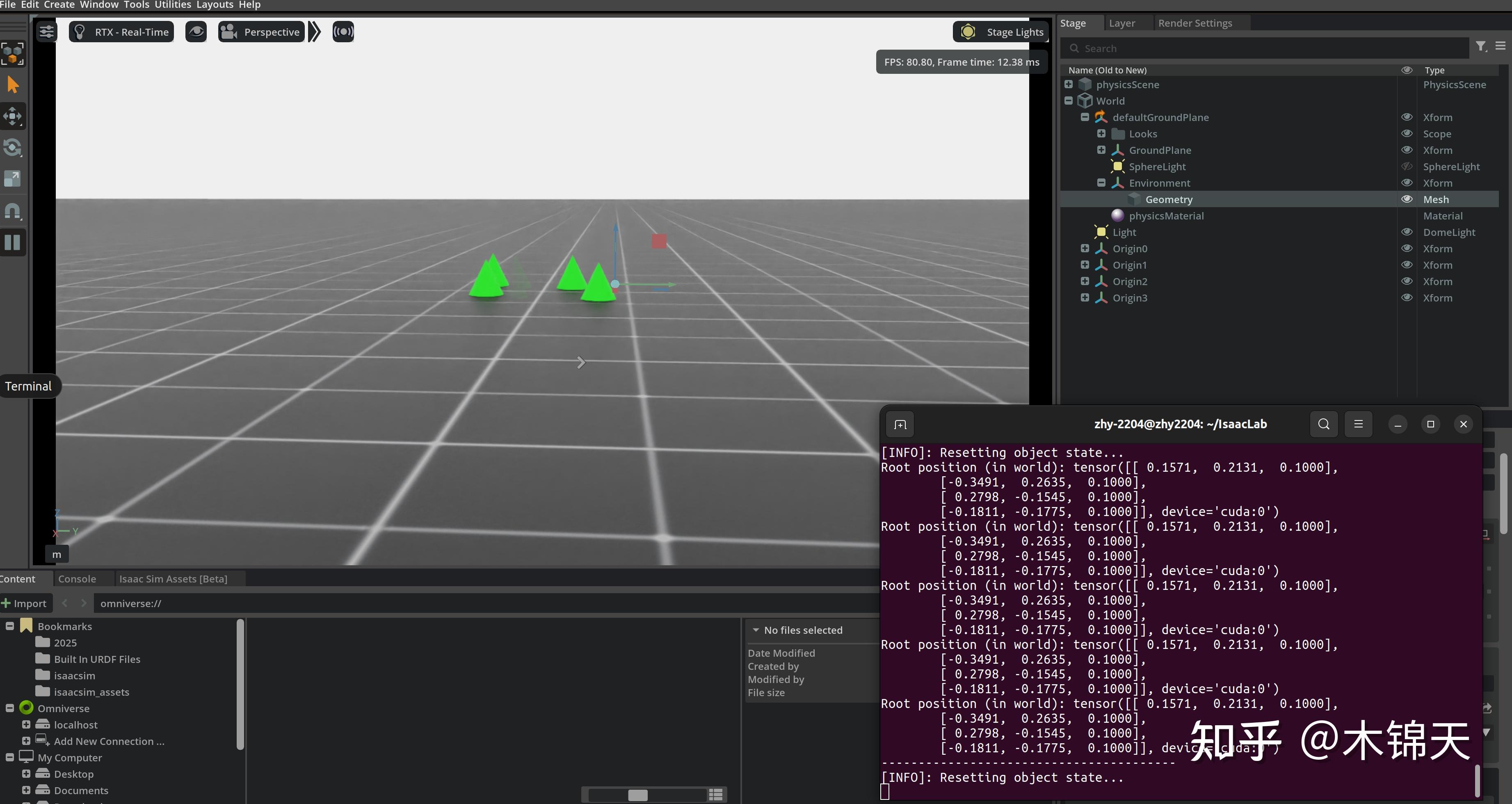 【Isaac Sim 4.5.0】Isaac Lab - Tutorials - Interacting with a rigid object - 知乎