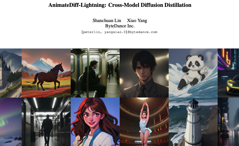 字节开源新型文生视频模型：AnimateDiff-Lightning，最少4步即可生成高质量视频！ - 知乎