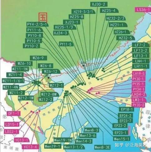中国海上油田分布 - 知乎