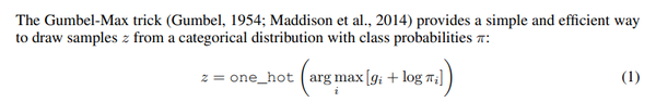 Categorical Reparameterization with Gumbel-Softmax - 知乎