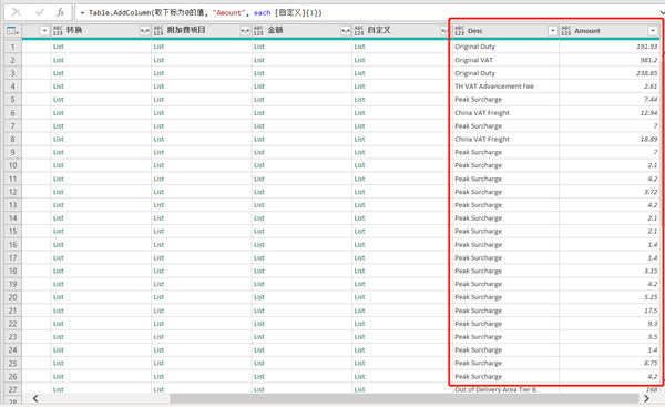 物流数据处理：FedEx账单-多列附加费转两列 - 知乎