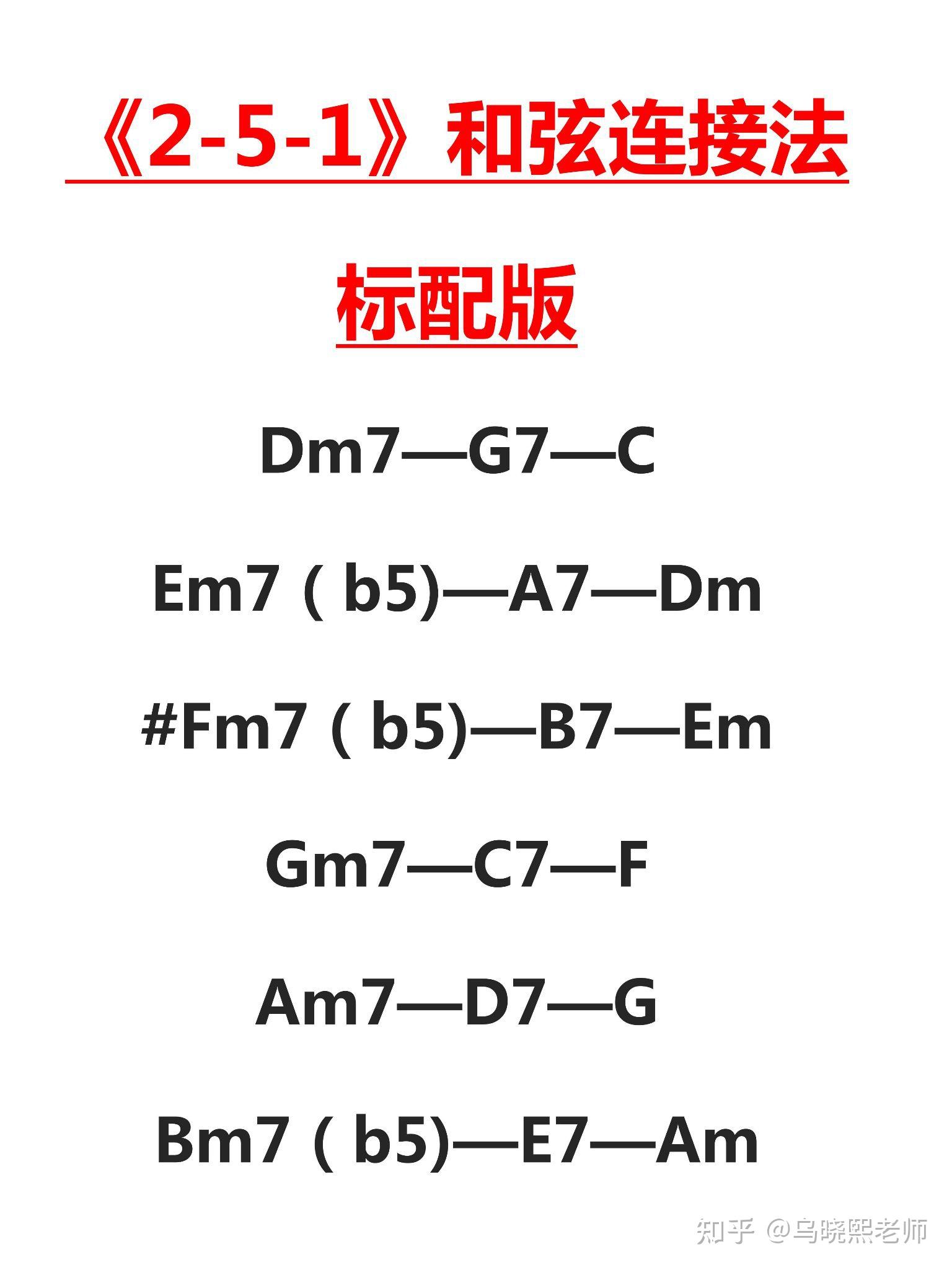 《2-5-1》和弦连接法 - 知乎