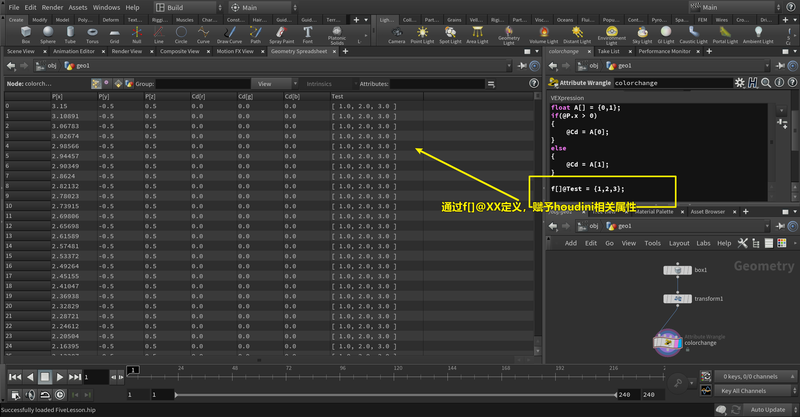 【Free Bird/Houdini教学】5.VEX数组运用以及For循环和简单函数介绍 - 知乎