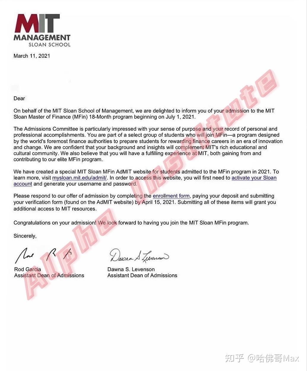 Alpha Institute 麻省理工学院 MIT Offer - 知乎