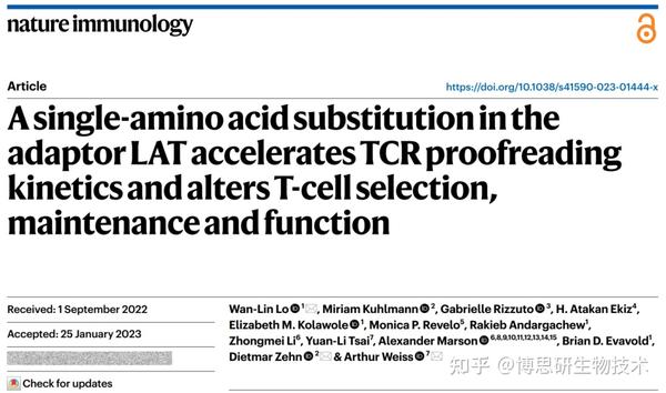 Nat Immunol | T细胞活化连接蛋白单氨基酸突变的功能 - 知乎