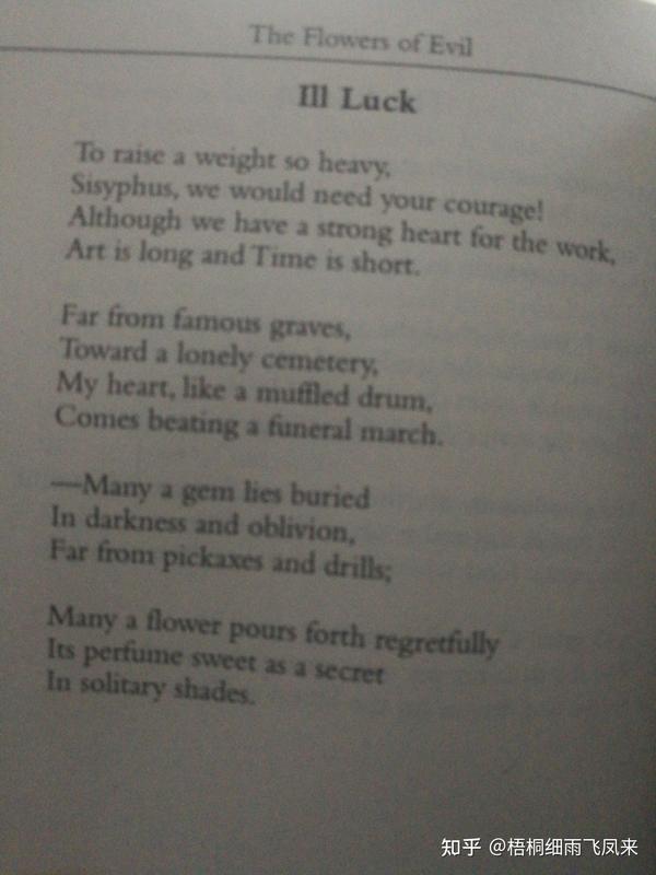 ILL LUCK 厄运 波德莱尔 - 知乎