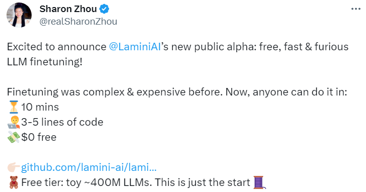 获星1.9k，LLM微调神器Lamini上演速度与激情，免费可用 - 知乎