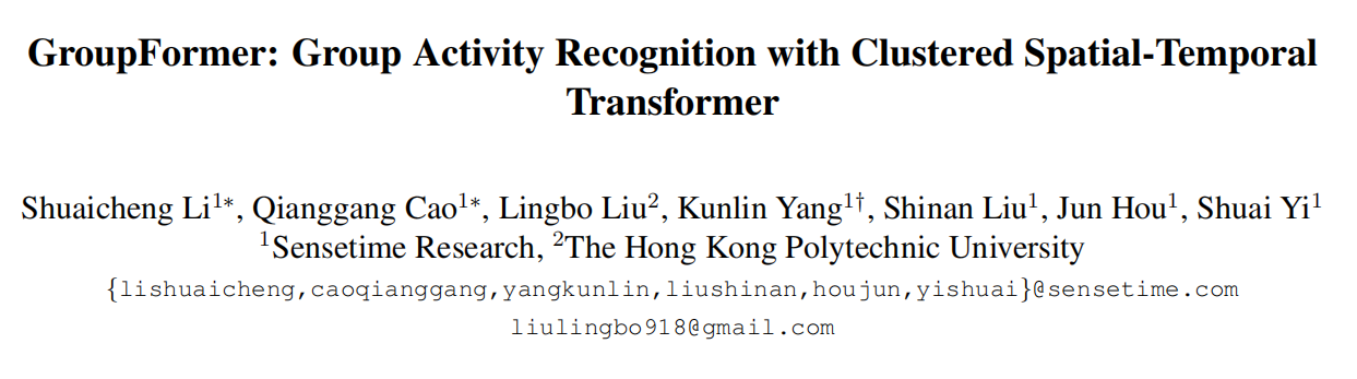 ICCV2021-《GroupFormer》-商汤&港理工提出基于聚类的联合建模时空关系的GroupFormer用于解决群体活动识别问题，性能SOTA - 知乎