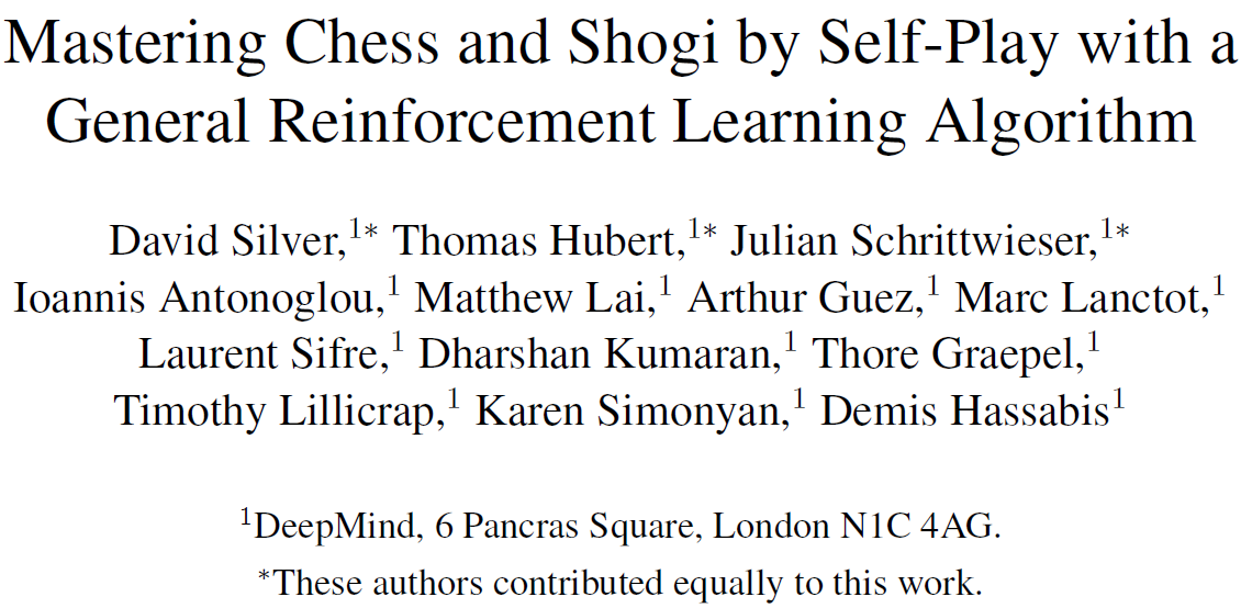 不只是围棋！AlphaGo Zero之后DeepMind推出泛化强化学习算法AlphaZero - 知乎