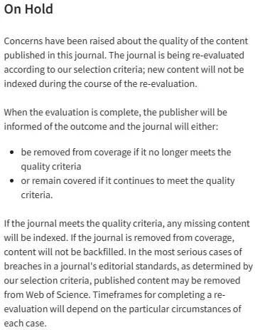 7月最新！25本SCI、SSCI期刊被“on hold”！多个Top期刊被调查！ - 知乎