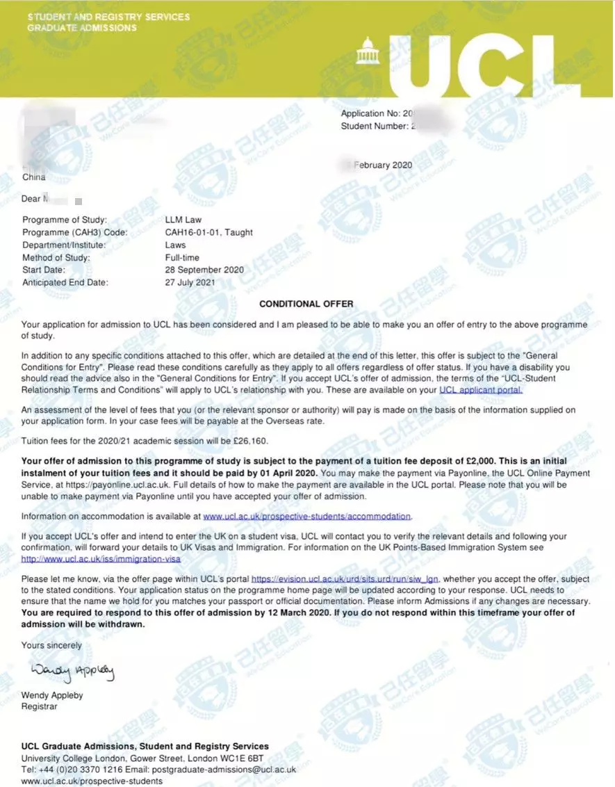 己任留学20Fall英国offer | 伦敦大学学院UCL LLM Law - 知乎