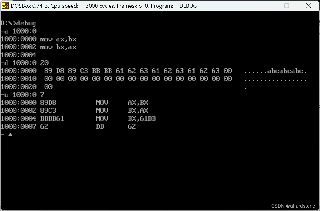 Dos的debug工具的简单使用(2023.9.7) - 知乎