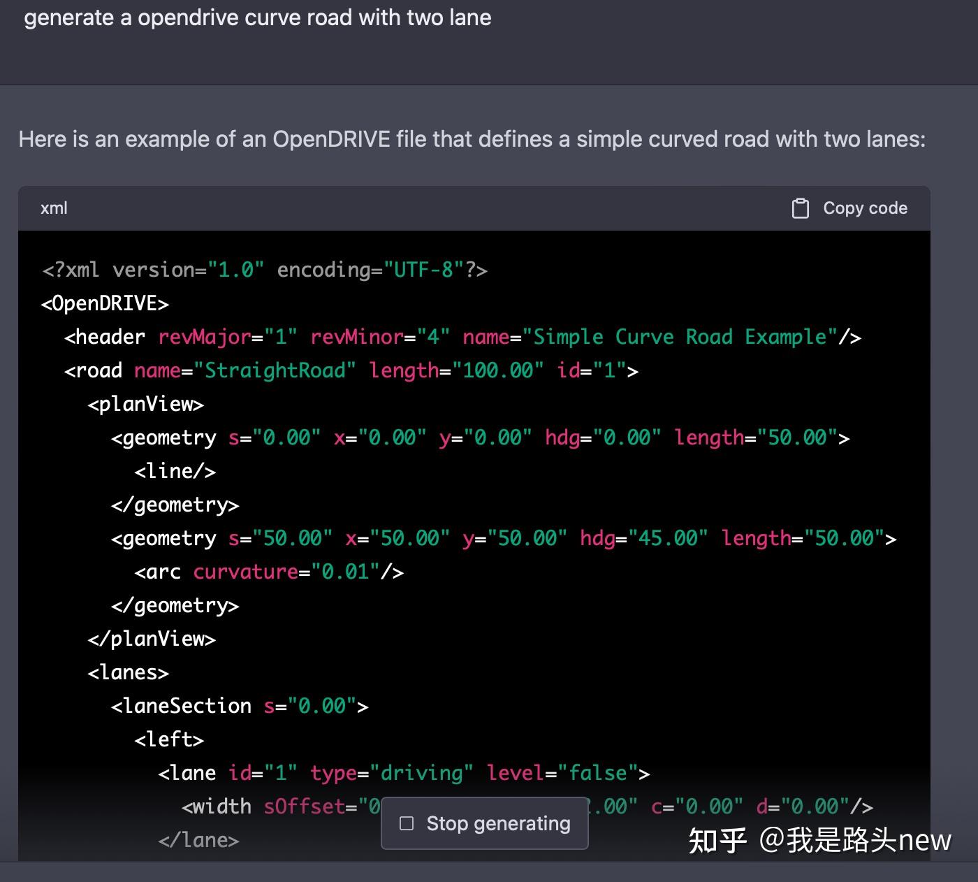 如何让ChatGPT帮我写一个符合OpenX的智驾场景 - 知乎