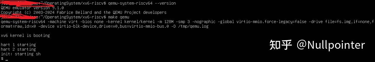 使用qemu运行xv6-riscv时卡死，无输出解决方案 - 知乎