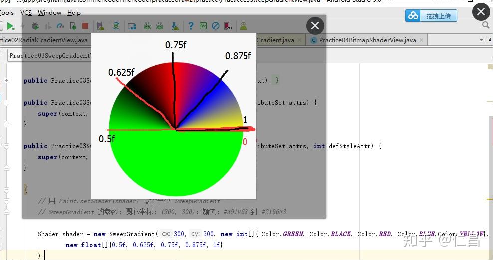 SweepGradient（）扫描渐变参数的意义 - 知乎