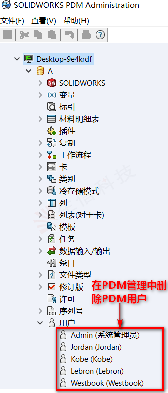 如何从存档服务器上完全删除SOLIDWORKS PDM用户 - 知乎