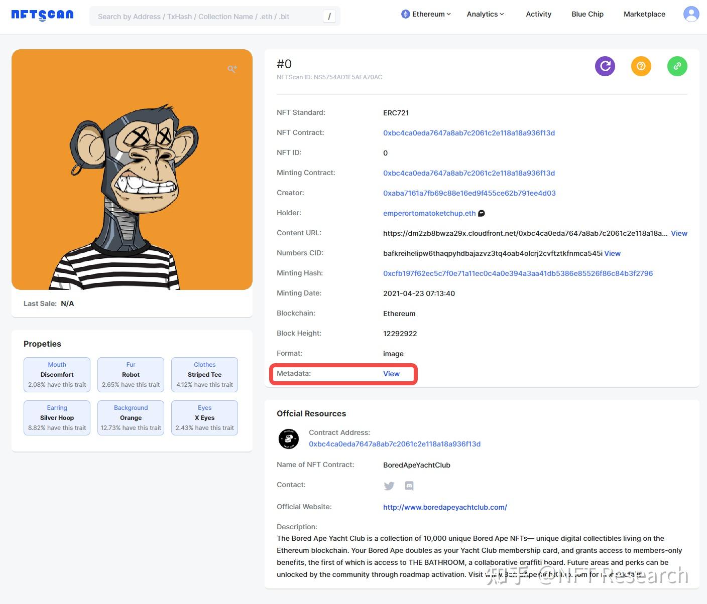 如何通过 NFTScan 浏览器查询 NFT项目的 Metadata 数据【教程】 - 知乎