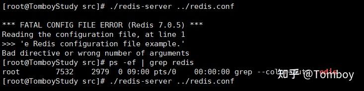 Redis安装后报错，Reading the configuration file, at line 1 - 知乎