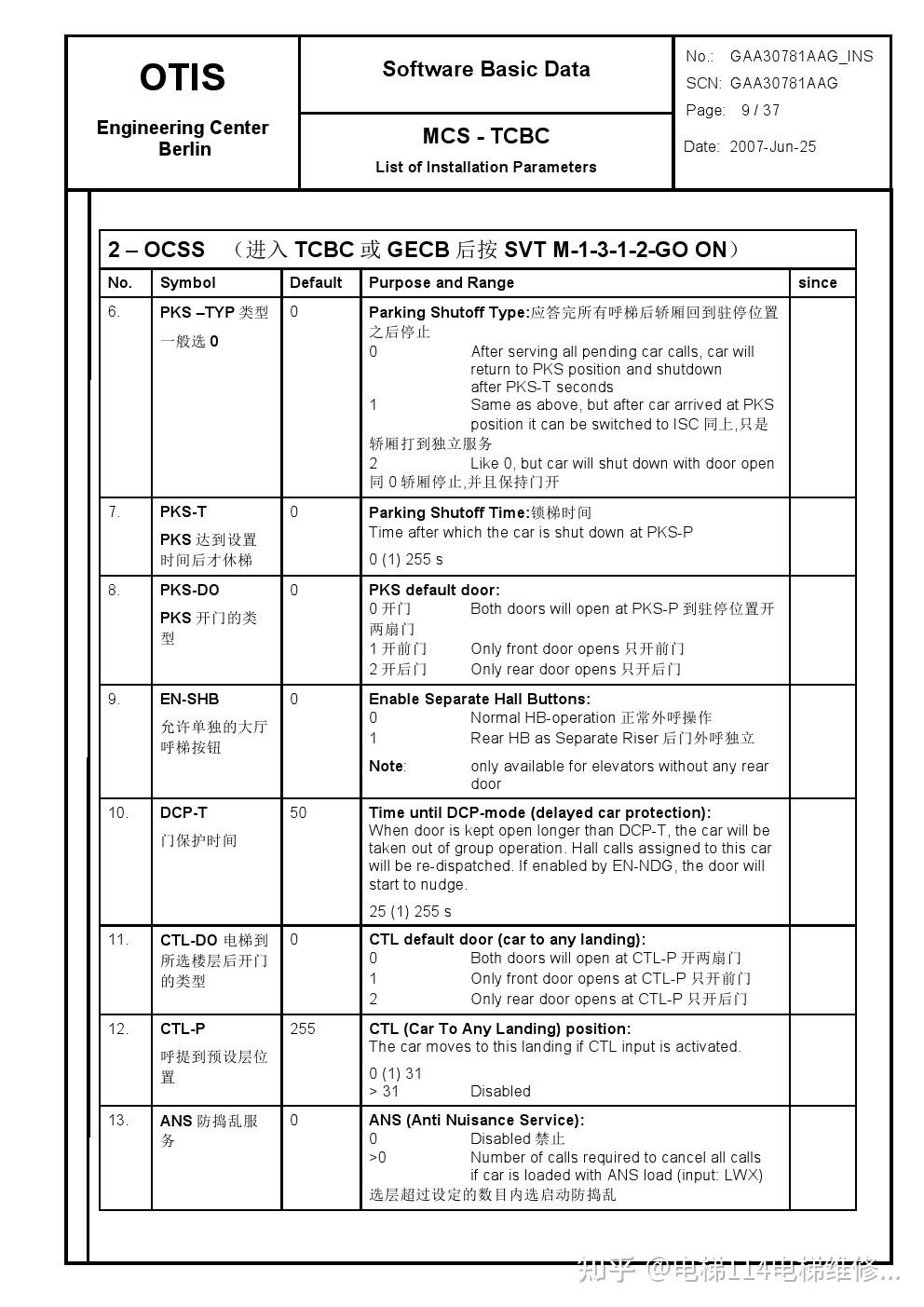 奥的斯TCBC或GECB板参数详解 - 知乎